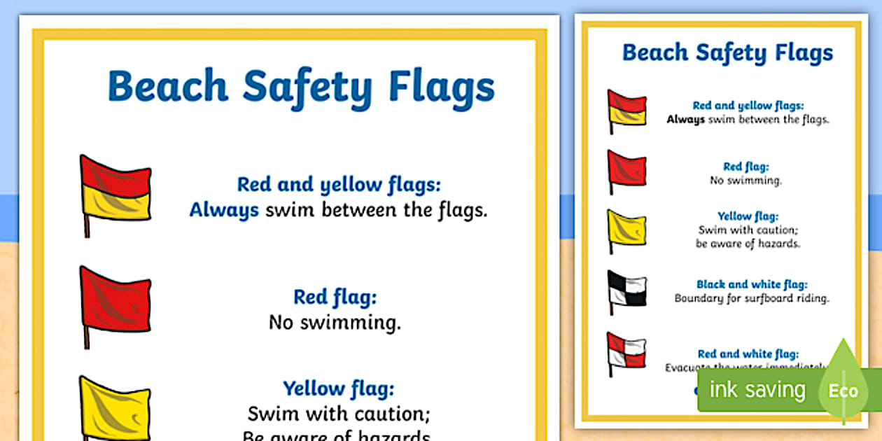 Beach Safety A4 Display Poster (teacher made) - Twinkl