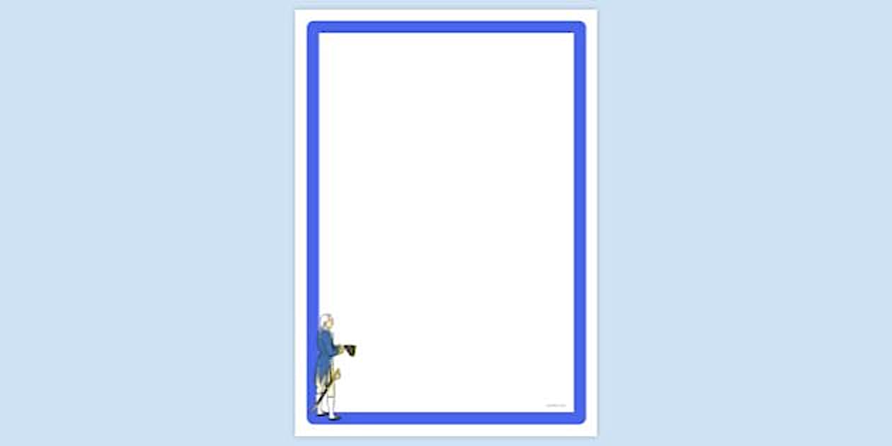 Simple Blank British Colonial Admiral Page Border | Twinkl