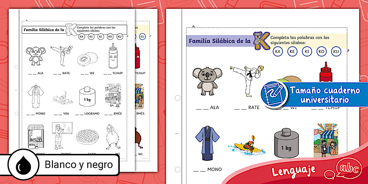 Sílaba inicial | Lenguaje | Familia de Palabras | 1º Básico