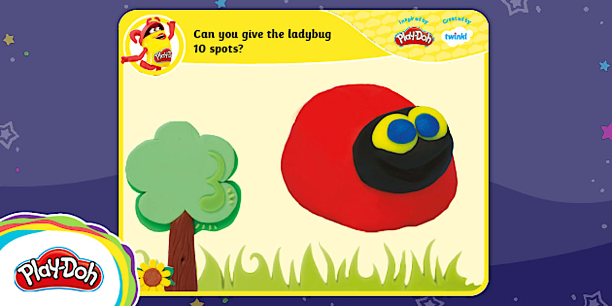 FREE! - Play-Doh Ladybug Number Bonds to 10 Mat - Twinkl