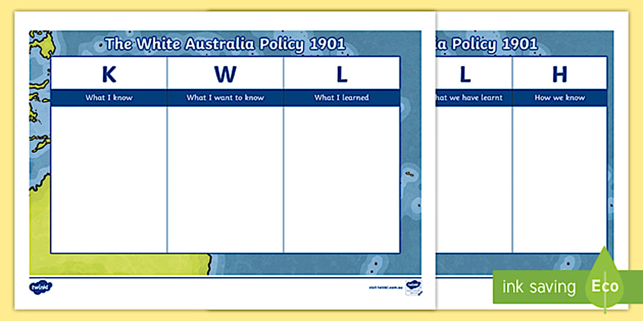 The White Australia Policy TWLH and KWL Grid