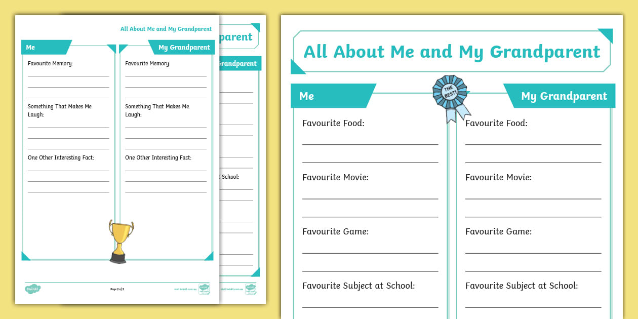 All About Me and My Grandparents (teacher made) - Twinkl