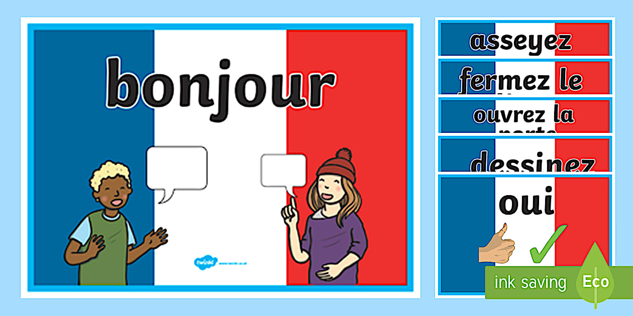Editable French Classroom Commands Posters (teacher made)