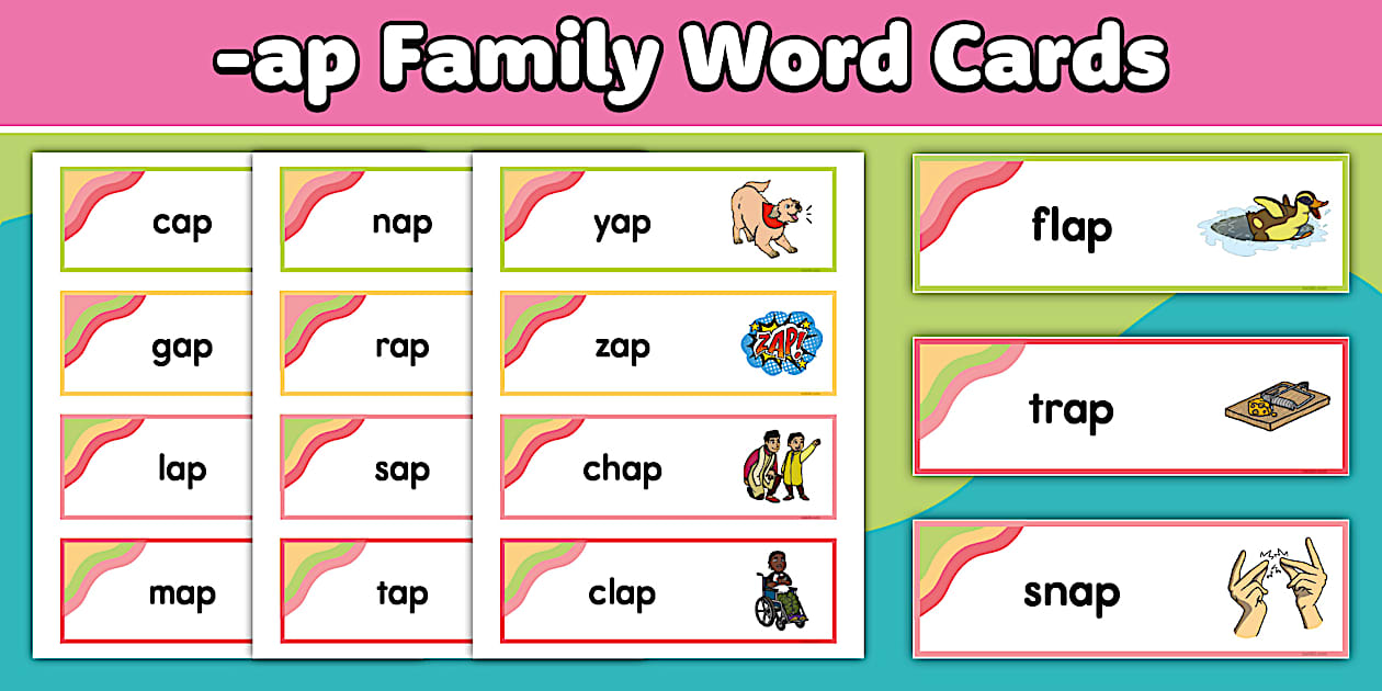 -ap Family Word Cards K-1st Grade