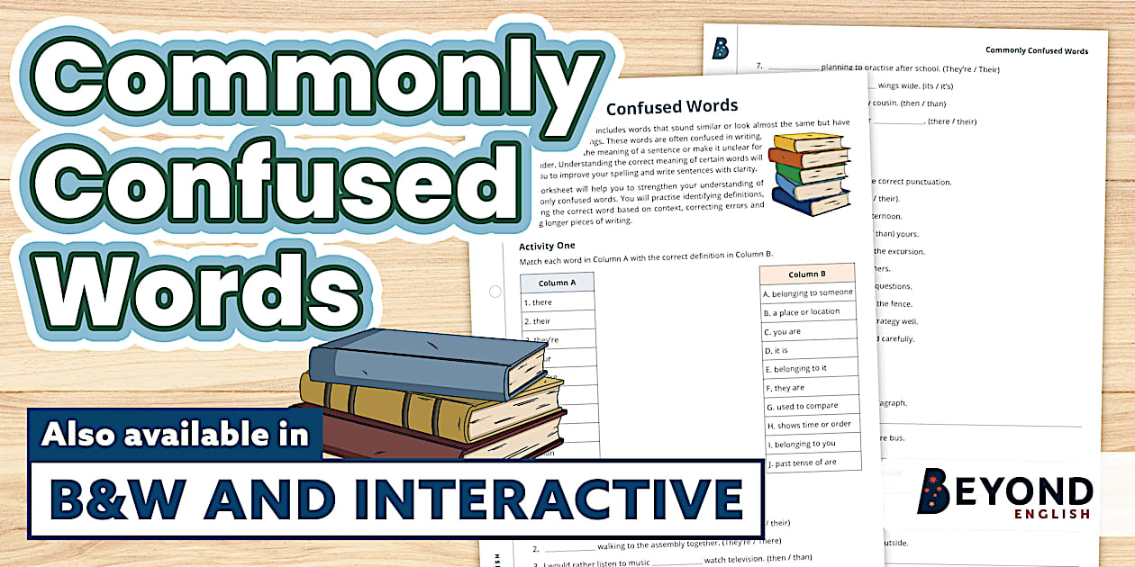 Commonly Confused Words - Activities