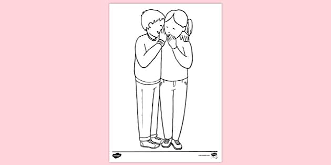 Whispering Voice Colouring Sheet | Colouring Sheets - Twinkl