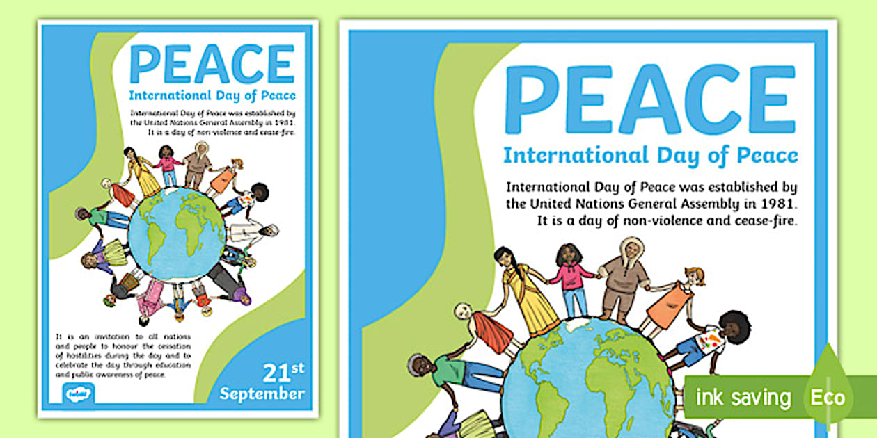 International Day of Peace A4 Display Poster (teacher made)