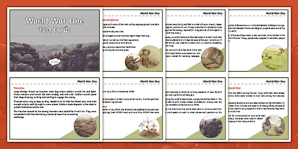 World War One Facts | Fact Cards | Twinkl Originals - Twinkl