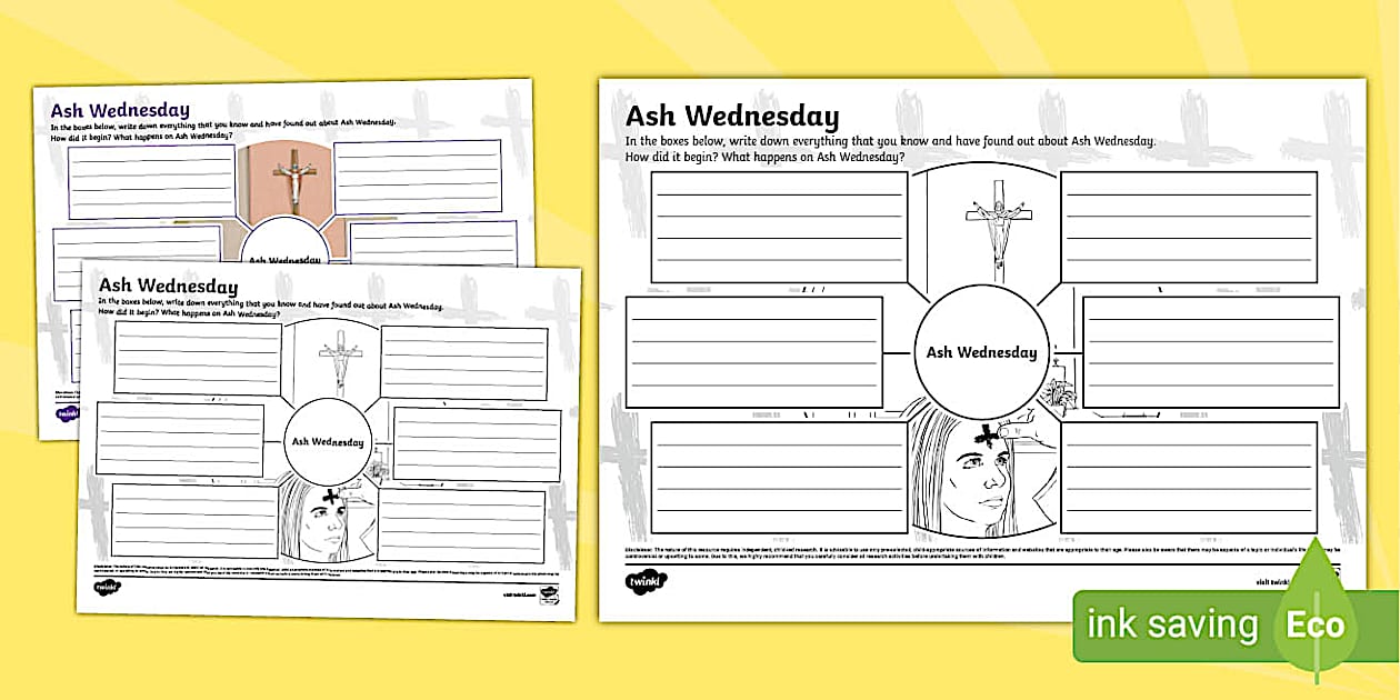 Ash Wednesday Mind Map (teacher made) - Twinkl