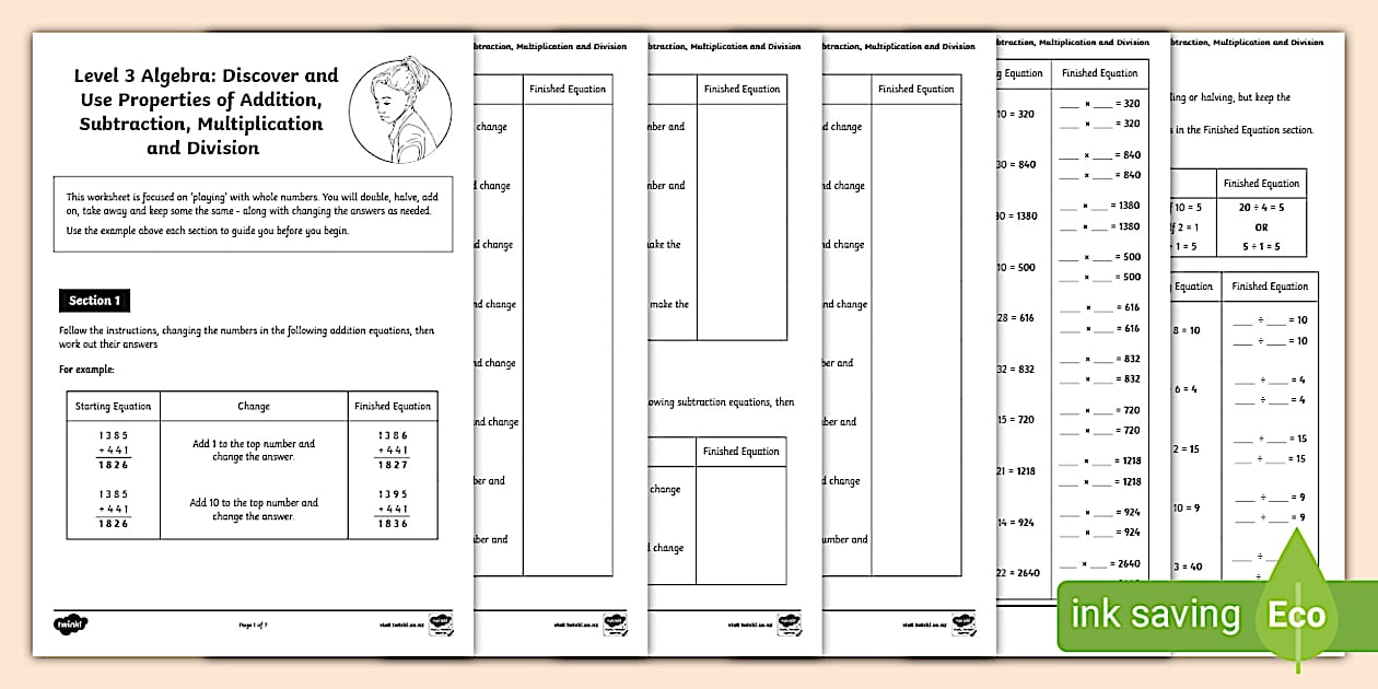 Discover/Use Properties of Add, Sub, Mult and Div Algebra L3