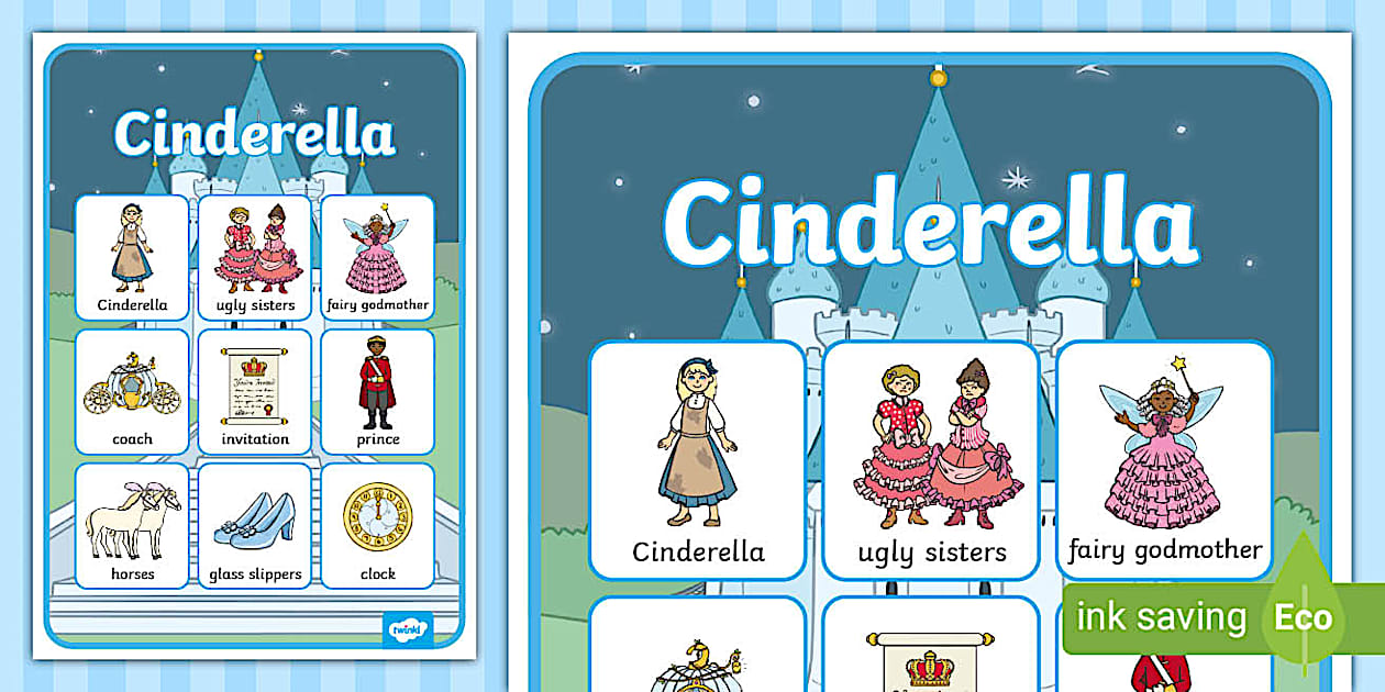 Cinderella Vocabulary Poster (teacher made) - Twinkl
