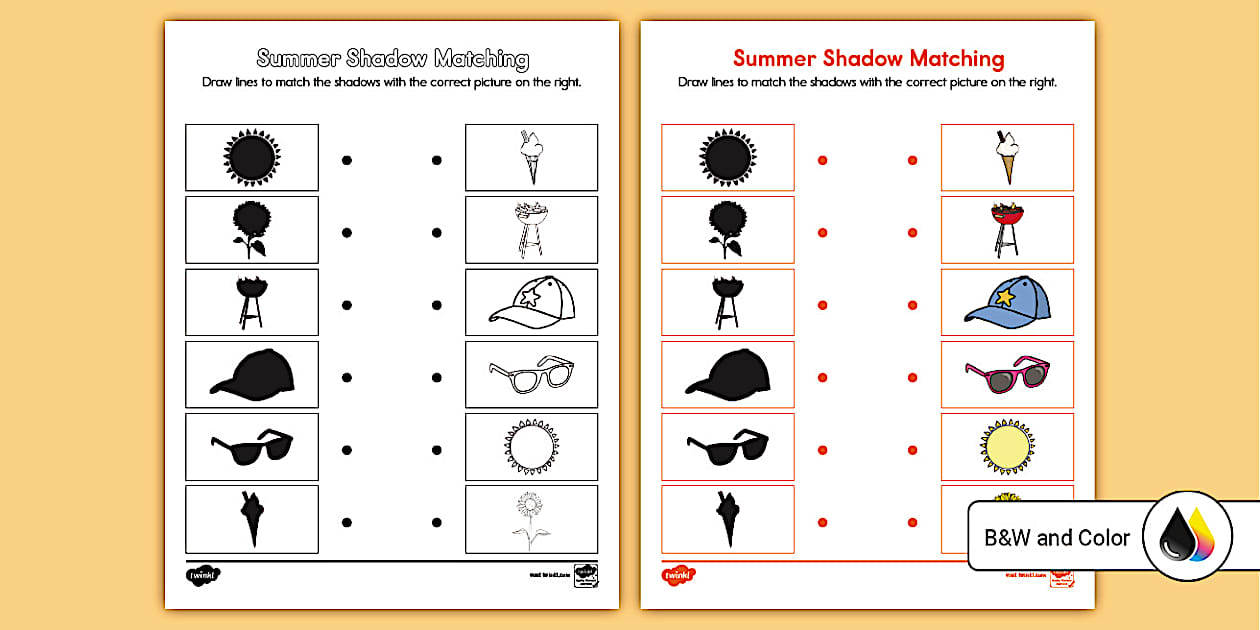 Shadow Matching Worksheet | Resource | Twinkl USA