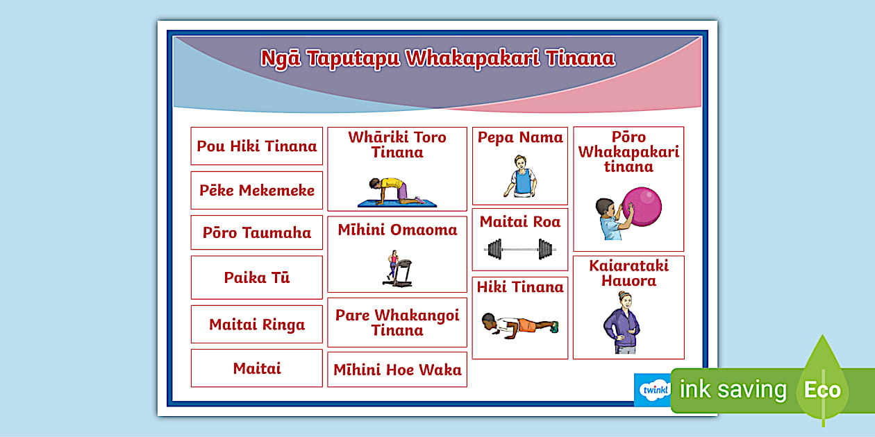 Ngā Taputapu whakapakari Tinana - Te Reo Māori / Bilingual