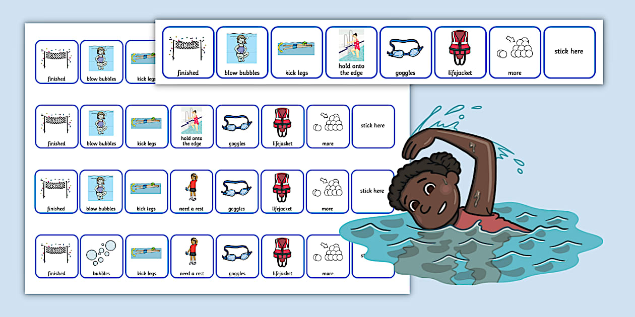 AAC Swimming Communication Bracelet | Twinkl (teacher made)