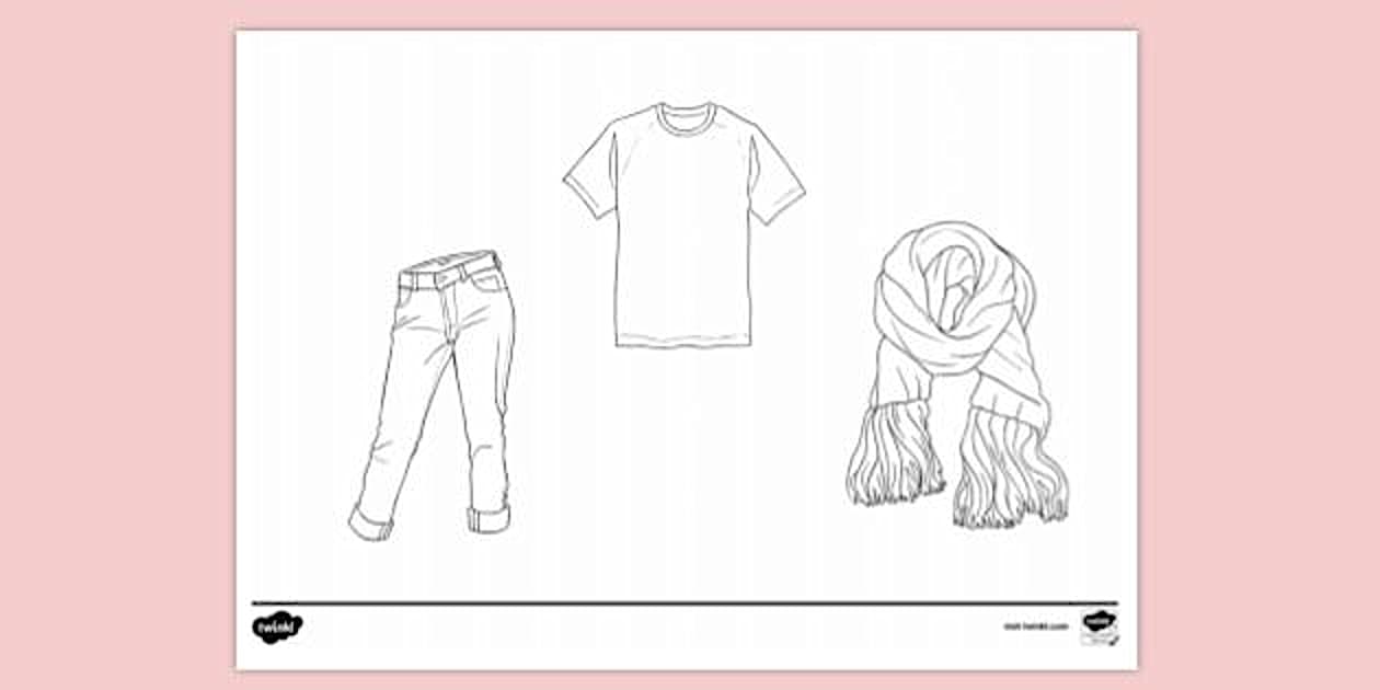 Realistic Fashion Colouring Page | Colouring Sheets - Twinkl