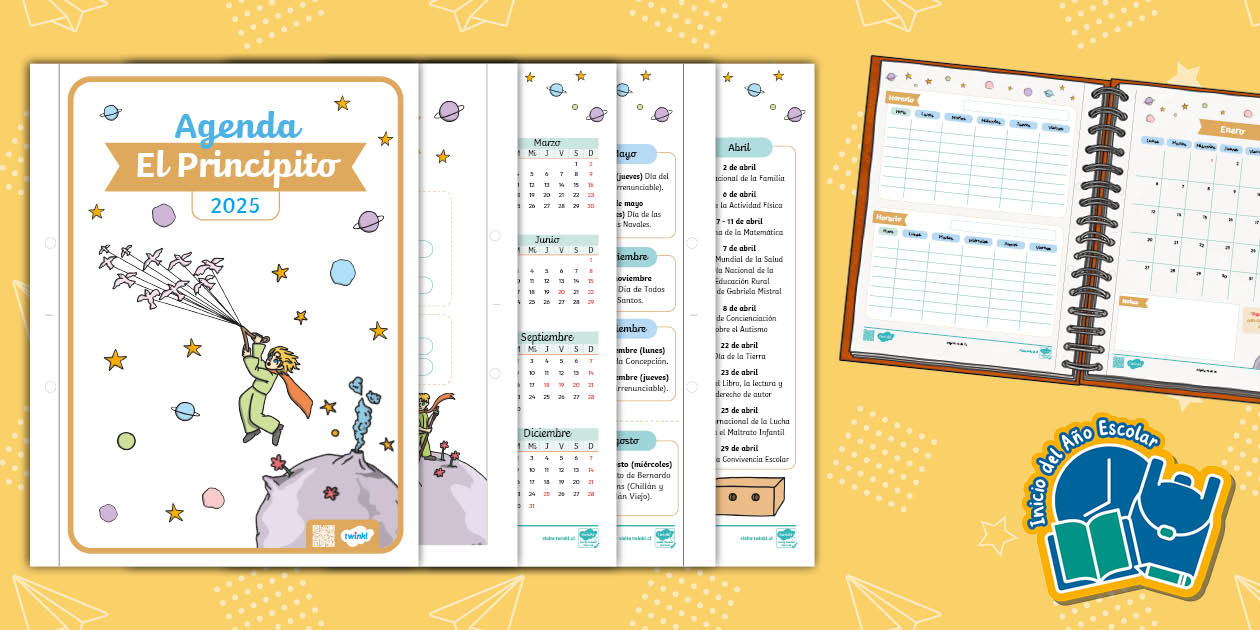 Agenda Principito 2025 | Impresión doble cara | lista para anillar
