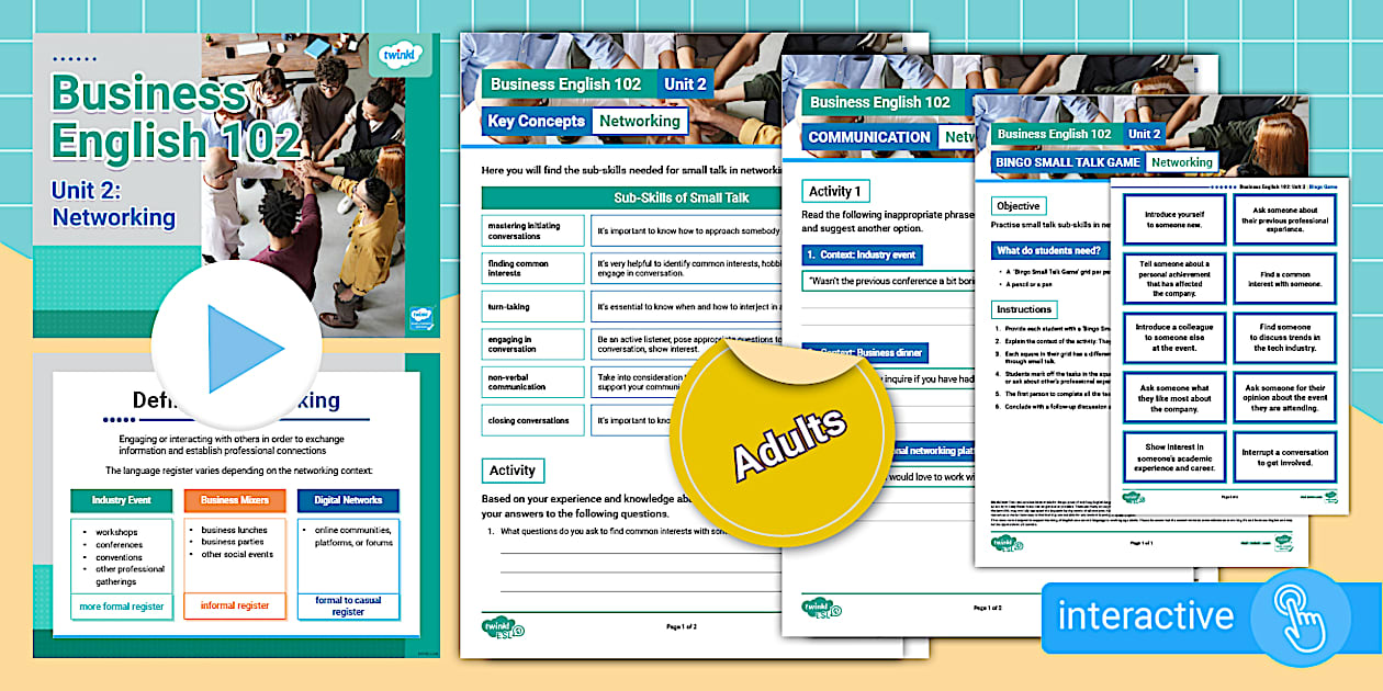 ESL Business English 102: Unit 2 (teacher made) - Twinkl