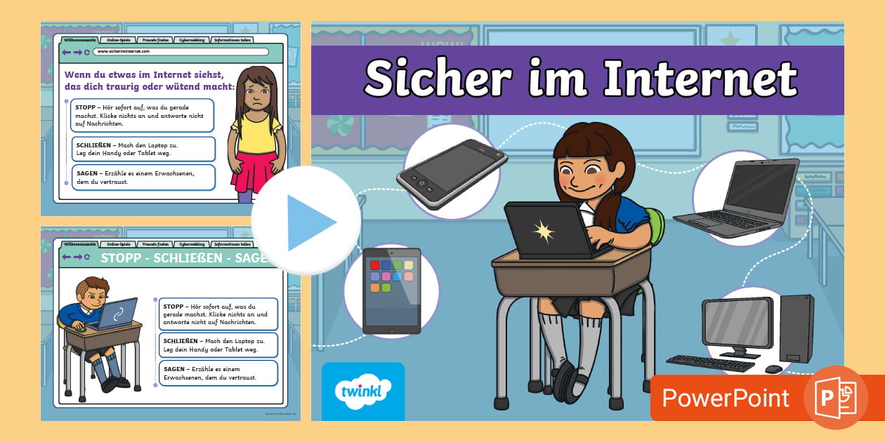 Sicher im Internet – PowerPoint Präsentation für Kinder