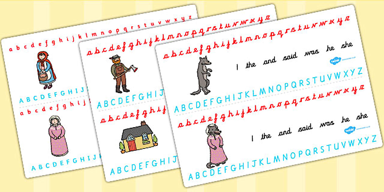 Editable Little Red Riding Hood Alphabet Strips - Twinkl