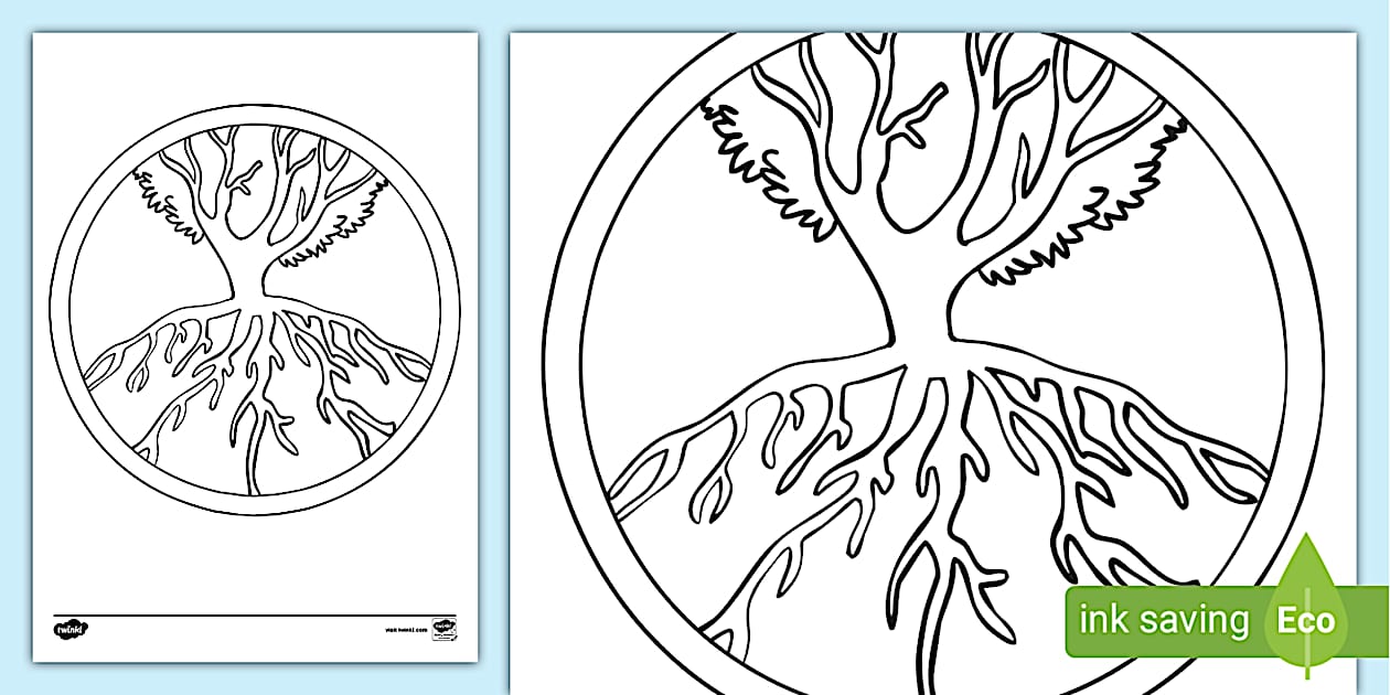 Tree of Life Outline Colouring Sheet | Worksheet | Twinkl