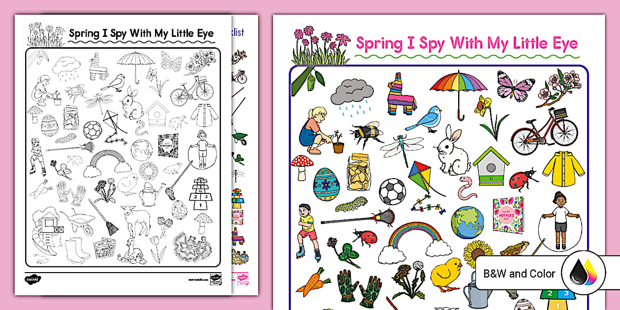 Spring I Spy With My Little Eye Activity (teacher made)