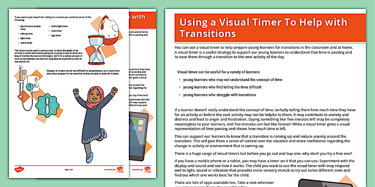 Using a Visual Timer Resource to Help with Transitions