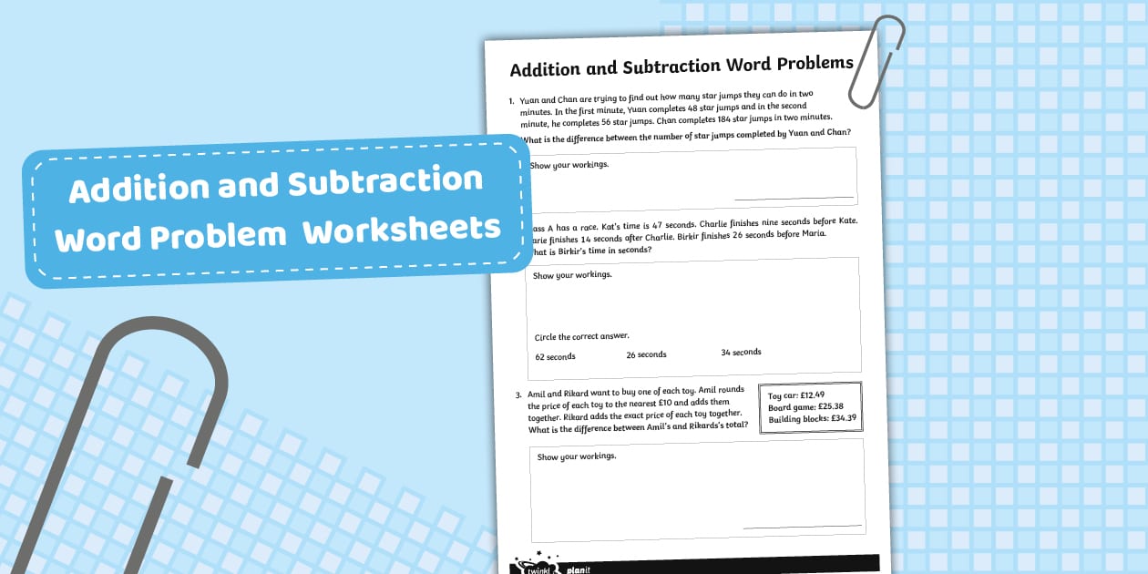 KS2 Addition and Subtraction Word Problems - Maths Resources
