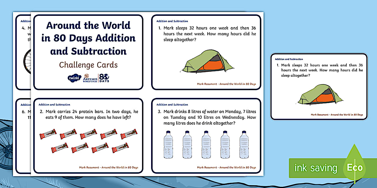 KS1 Around the World in 80 Days Addition and Subtraction Maths ...