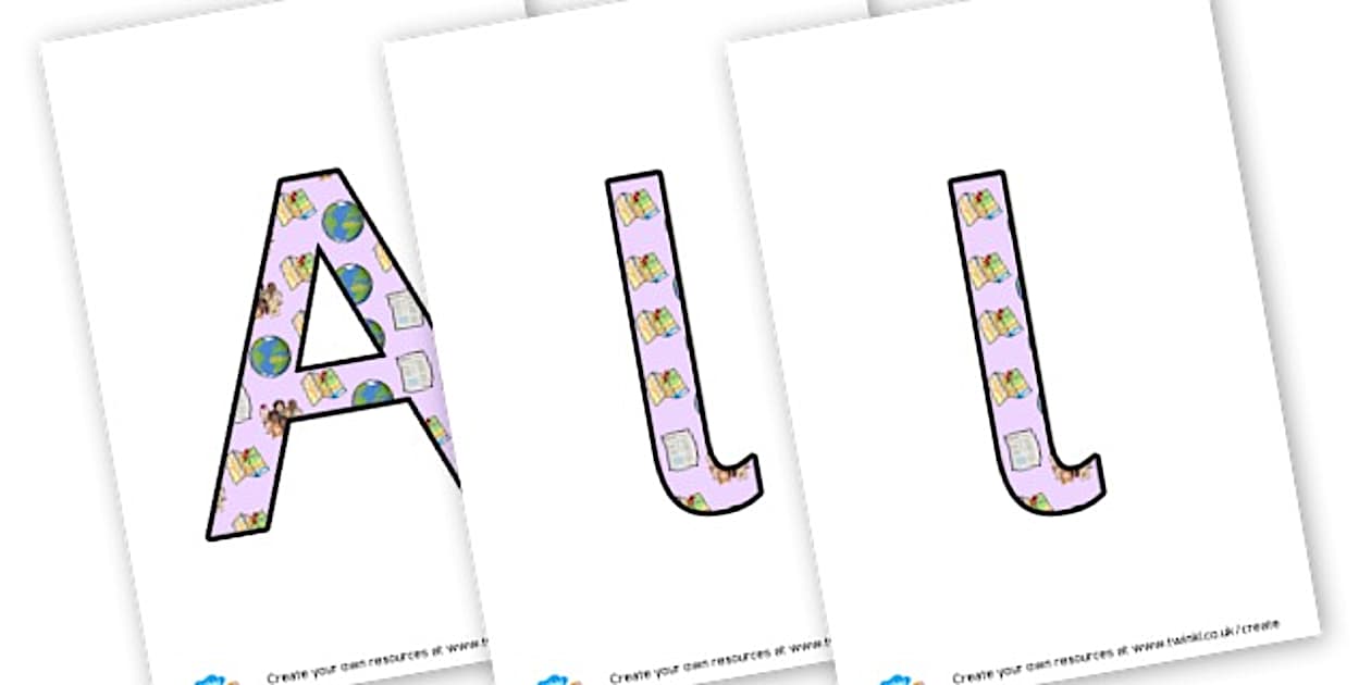 All around the world - display lettering (teacher made)