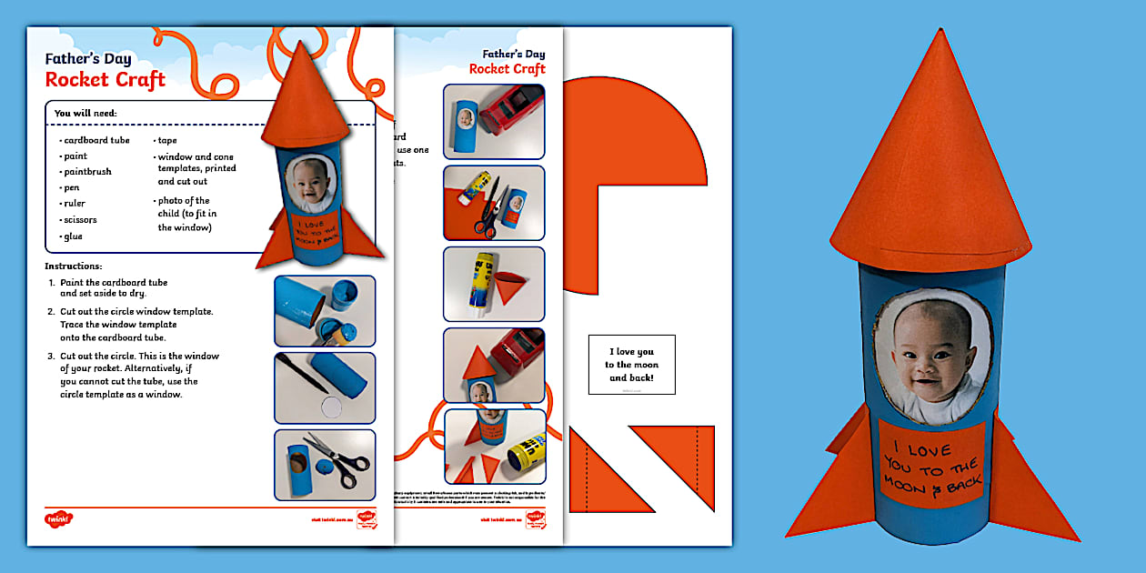 Father’s Day Rocket Craft (professor feito) - Twinkl