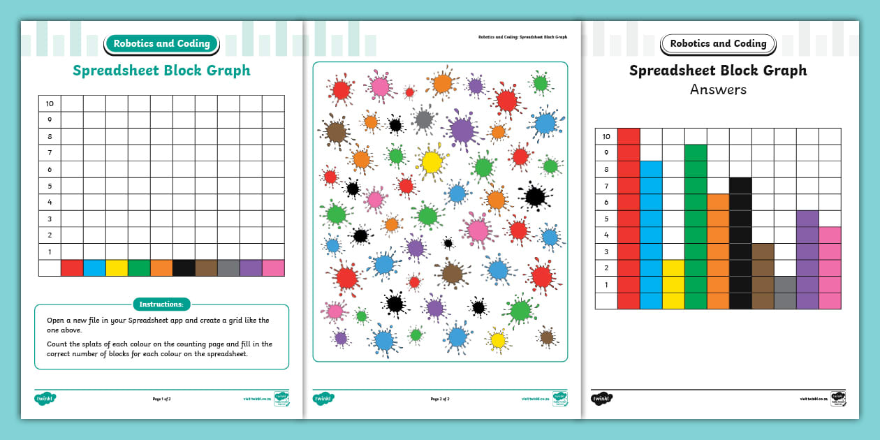 Robotics and Coding - Spreadsheet Block Graph (Teacher-Made)
