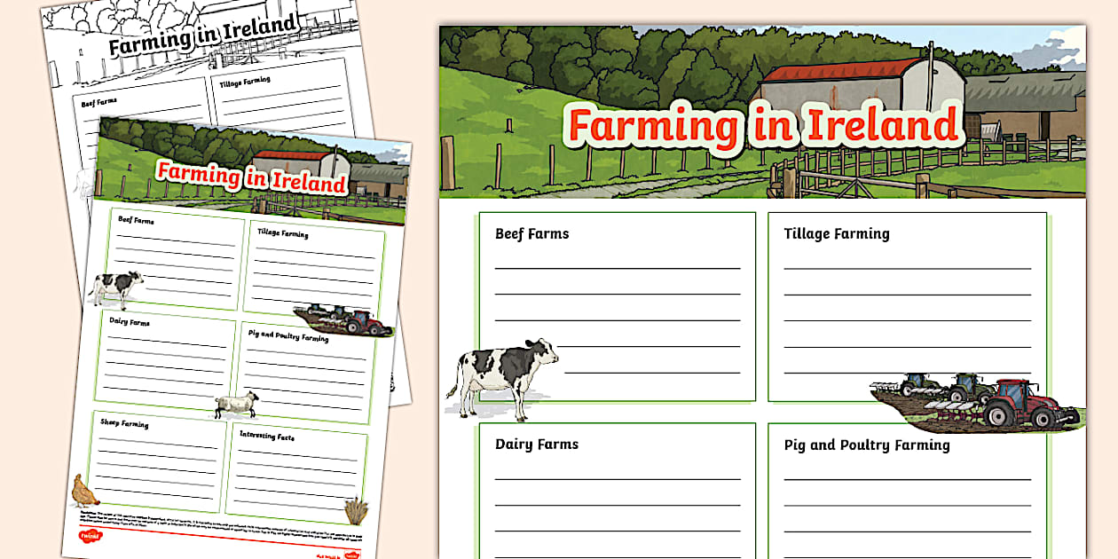 Farming in Ireland Fact File Template (Teacher-Made)