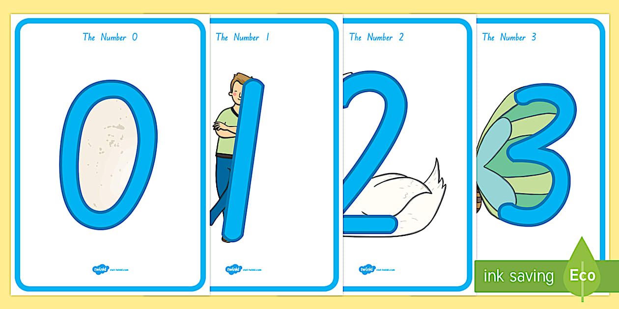 Number Shapes Display Posters (teacher made) - Twinkl