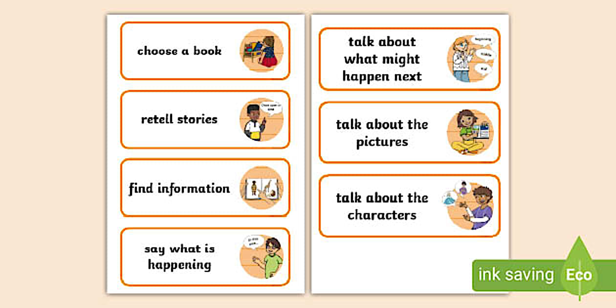 Cursive Reading Corner Skills Word Cards (professor feito)