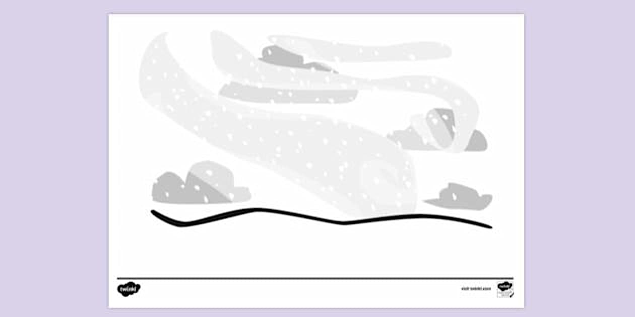 Snow Colouring Page Colouring | Colouring Sheets - Twinkl