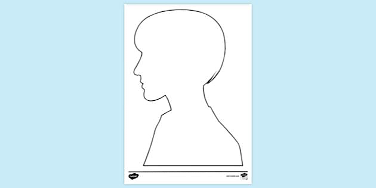 Outline Of Jeanettes Head Colouring | Colouring Sheets