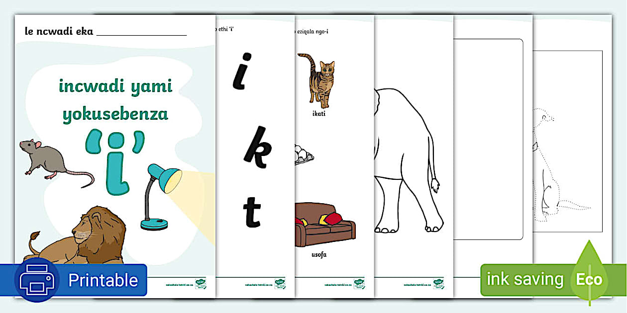 Incwadi yami yokusebenza –'i' (teacher made) - Twinkl