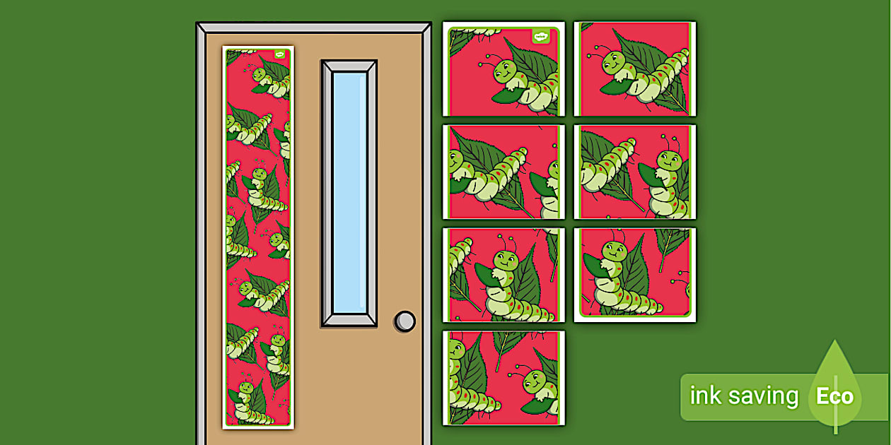Caterpillar Vertical Door Banner