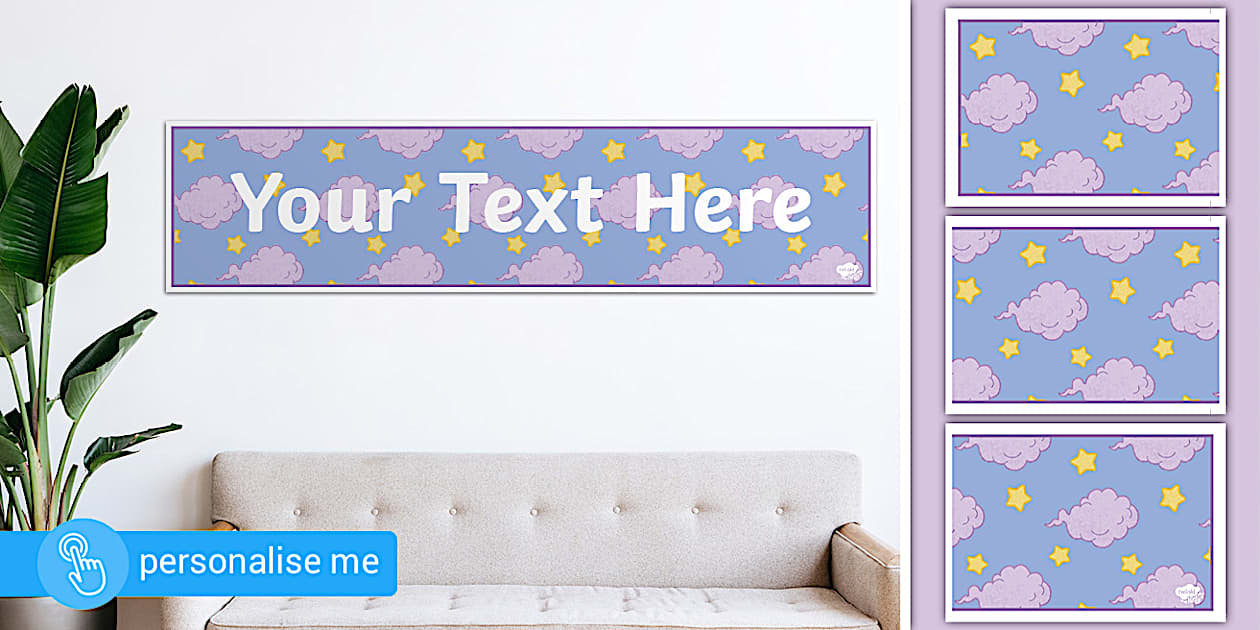 Graffiti Clouds Editable Banner | Twinkl Party - Twinkl