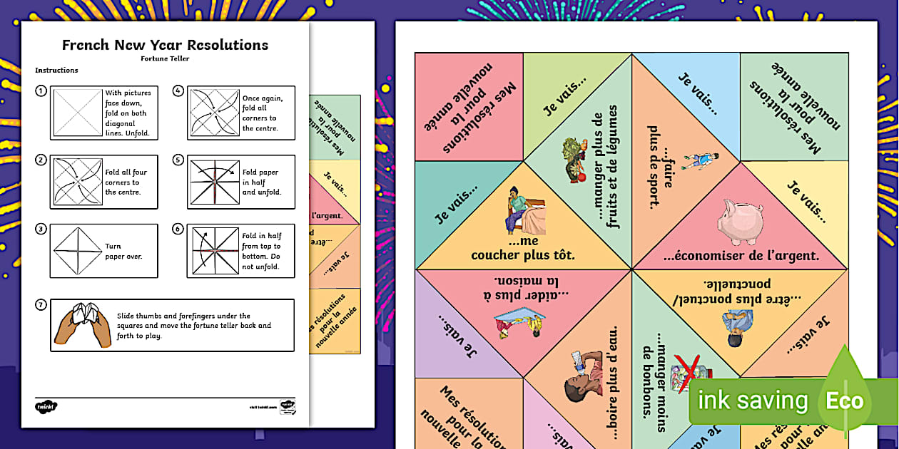 👉 Activité de la nouvelle année en français - Twinkl