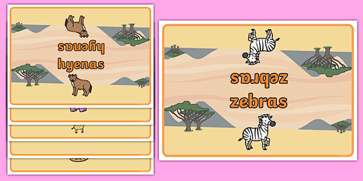 👉 Editable Class Group Table Signs (Safari Animals)