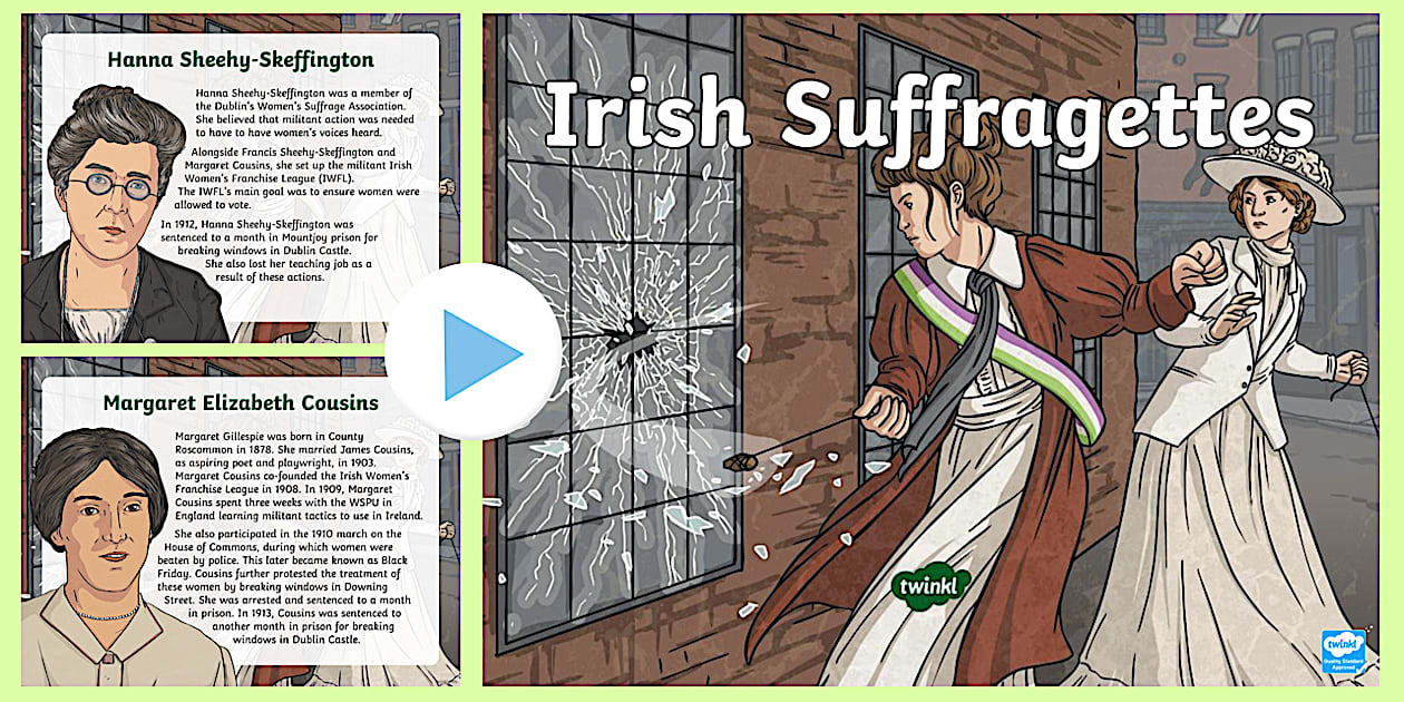 Irish Suffragettes PowerPoint (teacher made) - Twinkl