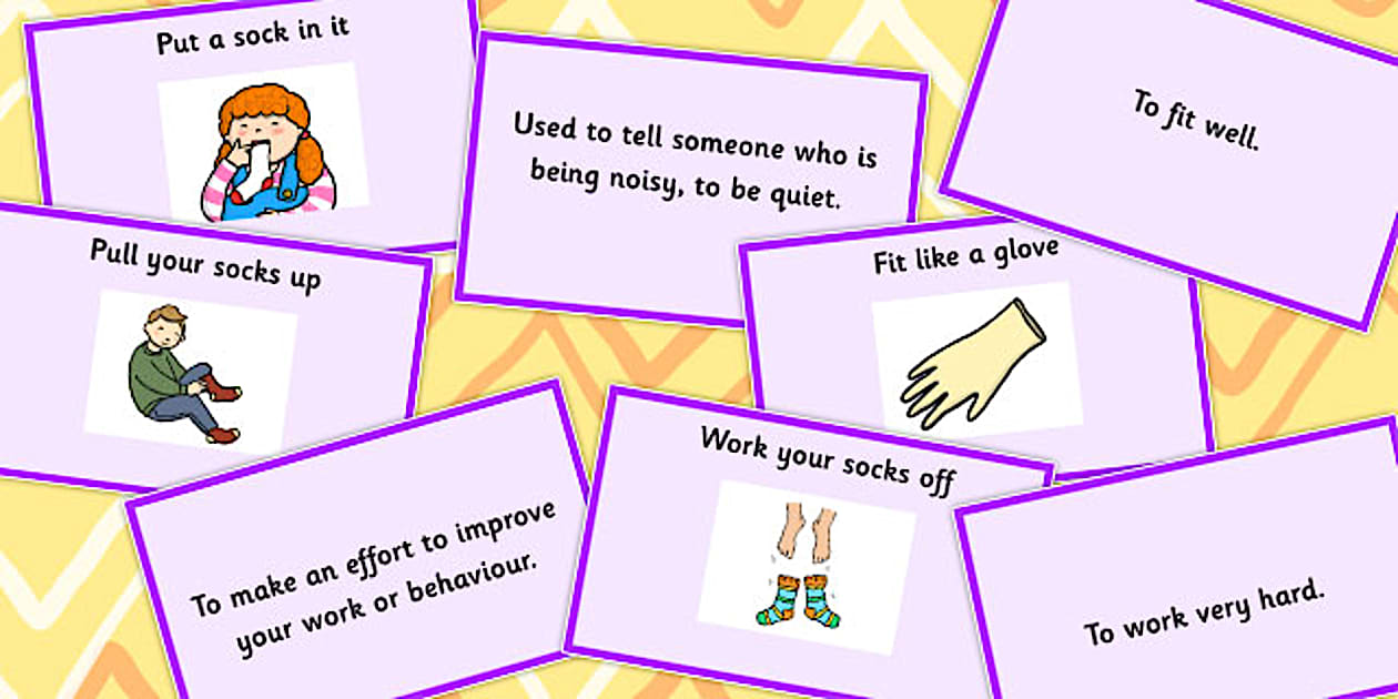 Clothes Idioms Matching Cards - Twinkl