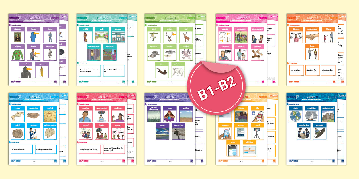 ESL Curriculum Supplementary Printable Materials [Level 12]