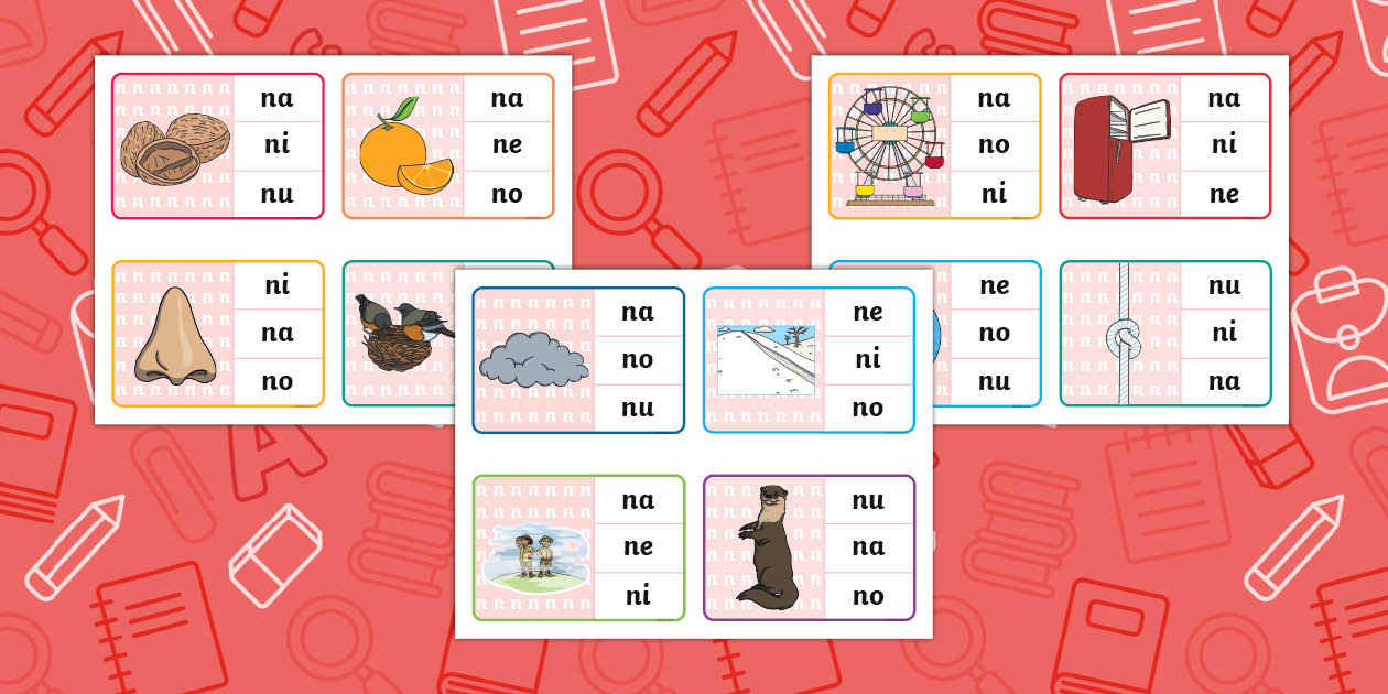 Tarjetas Sonido Inicial: Letra N (teacher made) - Twinkl