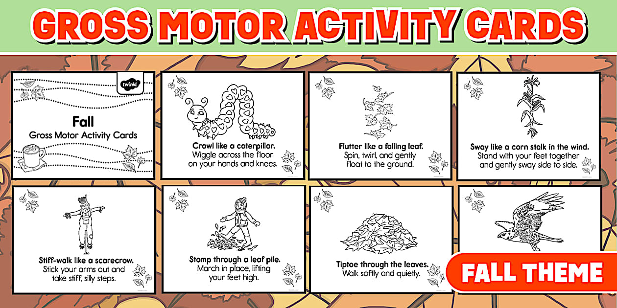 Fall Gross Motor Activity Cards