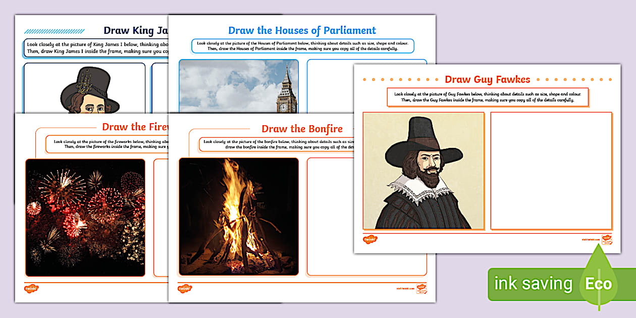 Draw the Gunpowder Plot Art Activity,gunpowder plot - Twinkl