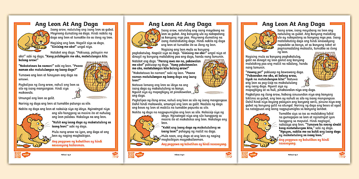 Ang Leon At Ang Daga | Grade 1 | Twinkl PH