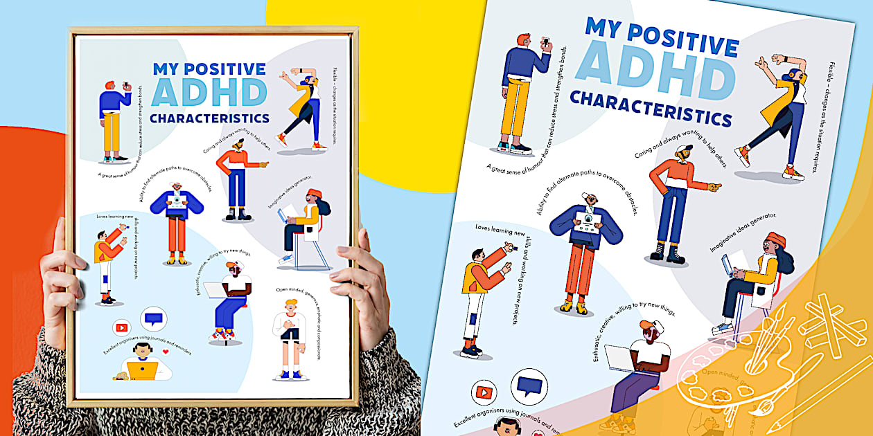 ADHD Poster | Positive Characteristics | Twinkl Resources