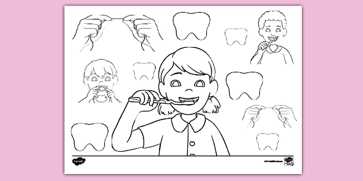 Dental Health Week Colouring Page (teacher made) - Twinkl